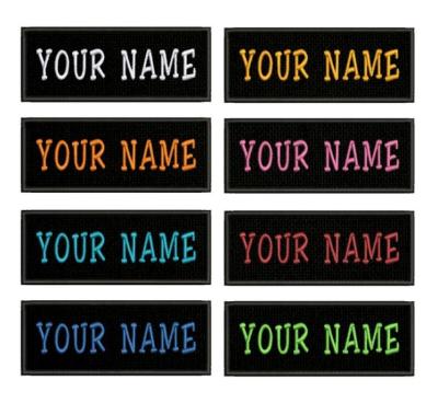 China Custom Embroidered Name Tag Sew On Patch Motorcycle Biker Patches 3x1 inch for sale