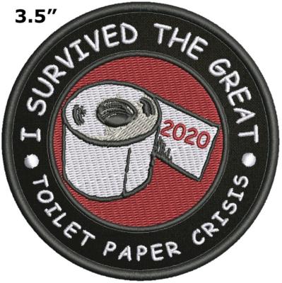 China Custom Embroidered Patch 127mm Iron On Sew On Applique for Jackets Bags Uniforms for sale