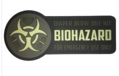China Biohazard Custom PVC Morale Patches Eco Friendly Embossed / Debossed 2D 3D Logo for sale