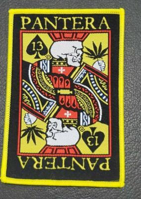 China Custom Woven Patch Iron On Backing 50pcs Minimum PMS Color Clothing Emblem for sale
