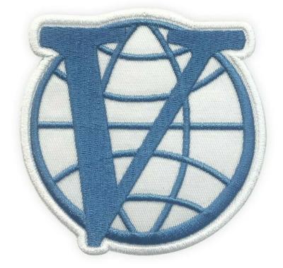 China Custom Embroidered Iron On Patch with Merrow Border 150mm Wide for Clothing for sale