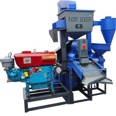 China Yifeng AGRO Combined Commercial Water Cooled diesel Type Rice Mill Machine 650kg-1500kg with Elevator for sale