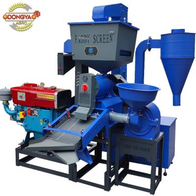 China Yifeng AGRO Combined Commercial Water Cooled diesel Type Rice Mill Machine 650kg-1500kg with Elevator for sale