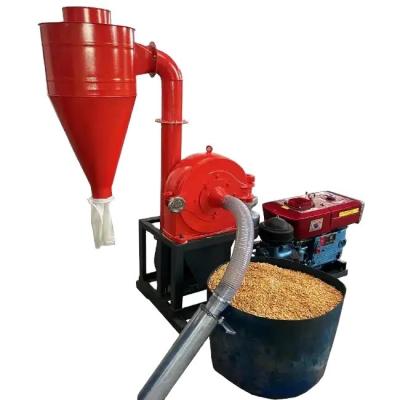 China YIFENG AGRO 2500KG PER HOUR DIESEL ENGINE AUTO FEEDING GRINDER MACHINE 0.2MM-8MM SCREEN AVAILABLE for sale