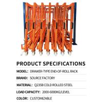 China Heavy Duty Vertical Offcut Rack Custom Steel Roll-out Drawer Remnant Rack Heavy Load Sheet Metal Scrap Storage Shelving System for Laser Cutting Workshop and Factory Workshop for sale
