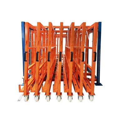 China Heavy Duty Vertical Offcut Rack Custom Steel Roll-out Drawer Remnant Rack Heavy Load Sheet Metal Scrap Storage Shelving System for Laser Cutting Workshop and Factory Workshop for sale