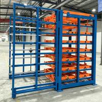 China Vertical Space Saving Drawer Board Storage Rack, High Density Pull Out Sheet Metal Shelving for Warehouse for sale