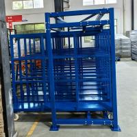 China Vertical Roll-out Sheet Storage Rack, Manual Upright Plate Rack for Steel Aluminum Panel Workshop for sale
