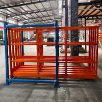 China Heavy Duty Roll Out Sheet Metal Rack For Thick Steel Raw Material Yard for sale