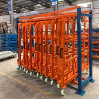 China Heavy Duty Roll Out Sheet Metal Rack For Thick Steel Raw Material Yard for sale