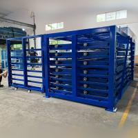 China Oversize Upright Roll Out Sheet Metal Rack For Large Format Steel Aluminum Slabs for sale
