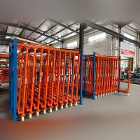 China Oversize Upright Roll Out Sheet Metal Rack For Large Format Steel Aluminum Slabs for sale