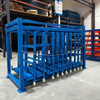 China Enclosed Dust Proof Industrial Sheet Metal Rack Sealed Upright Plate Storage Rack for sale