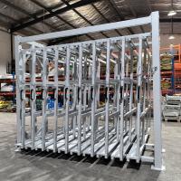 China Low Base Vertical Sheet Good Storage Rack Low Profile Upright Sheet Holder for sale