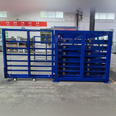 China Modular Stackable Roll Out Sheet Metal Rack Storage Unit For Expandable Warehouse for sale