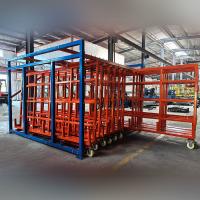 China Modular Stackable Roll Out Sheet Metal Rack Storage Unit For Expandable Warehouse for sale