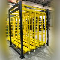 China Ventilated Moisture Proof Roll Out Sheet Metal Rack For Aging Material Storage for sale