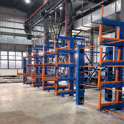 China ISO9001 Manual Double Sided Cantilever Rack For Long Steel Aluminum Sheets for sale