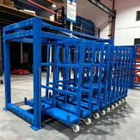 China Single Column Vertical Large Sheet Metal Rack For Narrow Warehouse Space for sale