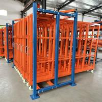 China Wheeled Upright Roll Out Sheet Metal Rack For On Site Material Transfer for sale