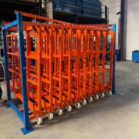 China Wheeled Upright Roll Out Sheet Metal Rack For On Site Material Transfer for sale