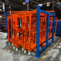 China Partitioned Vertical Sheet Metal Storage Shelves For Thin Multi Spec Slabs for sale