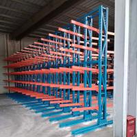 China Weatherproof Cantilever Steel Rack Outdoor Anti Rust For Open Yard Long Material Storage for sale