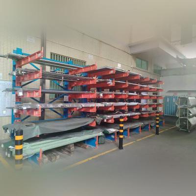 China Weatherproof Cantilever Steel Rack Outdoor Anti Rust For Open Yard Long Material Storage for sale