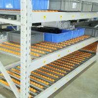 China Gravity FIFO Carton Flow Storage Pick Flow Rack Adjustable Roller Live Storage for sale