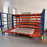 China Ergonomic Low Height Roll Out Sheet Metal Rack For Frequent Manual Picking for sale