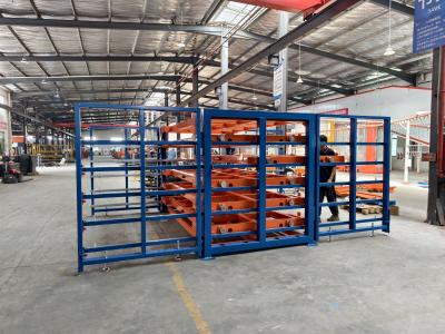 China Double‑sided Bidirectional Pull‑out Drawer Sheet Storage Rack, Two‑way Access Pull‑type Plate Shelving for Factory Material Warehouse for sale