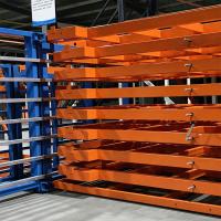 China Hand‑Crank Gear Driven Heavy‑Duty Pull‑out Drawer Sheet Rack, Manual Operated Plate Storage Shelf for Laser Cutting Workshop for sale