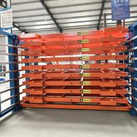China Heavy‑Duty Horizontal Pull‑Out Drawer Sheet Storage Rack, Flat Sliding Plate Holder For Industrial Warehouse Metal Raw Stock for sale