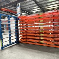 China Heavy‑Duty Horizontal Pull‑Out Drawer Sheet Storage Rack, Flat Sliding Plate Holder For Industrial Warehouse Metal Raw Stock for sale