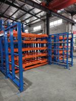 China Compact Pull Out Sheet Storage Rack, Narrow Frame Sliding Tray Panel Rack for Limited Warehouse Space for sale