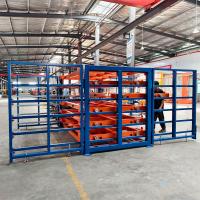 China Double Side Pull Out Sheet Rack, Dual Access Sliding Tray Panel Rack for Central Warehouse Area for sale