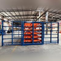 China Double Side Pull Out Sheet Rack, Dual Access Sliding Tray Panel Rack for Central Warehouse Area for sale