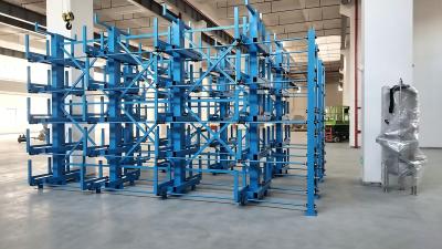 China Motorized Heavy Duty Telescopic Cantilever Rack, Electric Roll-out Cantilever for Steel Pipe & H Beam for sale