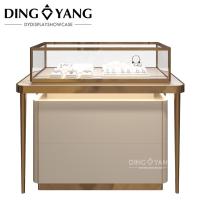 China Modern Fashion Rectangle Shape Glass Jewelry Display Showcase For Jewelry Display for sale