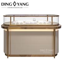 China Modern Fashion Rectangle Shape Glass Jewelry Display Showcase For Jewelry Display for sale