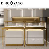 China Floor Standing Modern Fashion Jewelry Display Cases with bright led lights for sale
