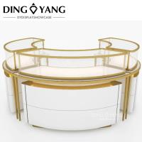 China Customized Fashion Commercial  Brass Circular Jewelry Showcase For Sale for sale