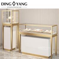 China Jewelry Display Counter , Beauty Design Style Durable Sophisticated Enclosed Storage Area for sale