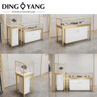 China Jewelry Display Counter , Beauty Design Style Durable Sophisticated Enclosed Storage Area for sale