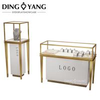China Jewelry Display Counter , Beauty Design Style Durable Sophisticated Enclosed Storage Area for sale