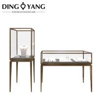 China Fashion Modern Simple Popular Golden Jewellery Shop Counter Furniture , Beautiful Appearance Firm Structure for sale