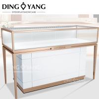 China No Installation Beautiful Appearance Glass Wooden Jewlery Counter Displays for sale