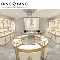 China Brushed Stainless Steel Jewelry Shop Interior Design With Custom Color Size for sale