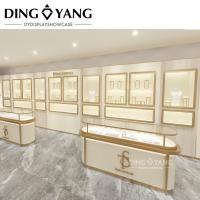 China Brushed Stainless Steel Jewelry Shop Interior Design With Custom Color Size for sale