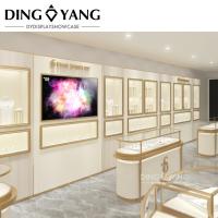 China Brushed Stainless Steel Jewelry Shop Interior Design With Custom Color Size for sale